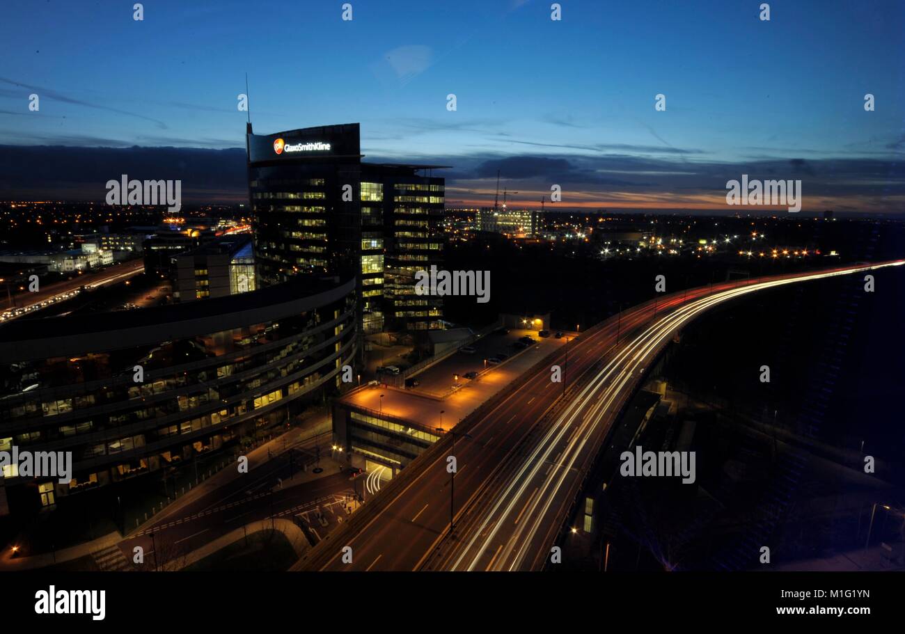 Aerial View of Glaxo Smithkline HQ, west london Stock Photo - Alamy