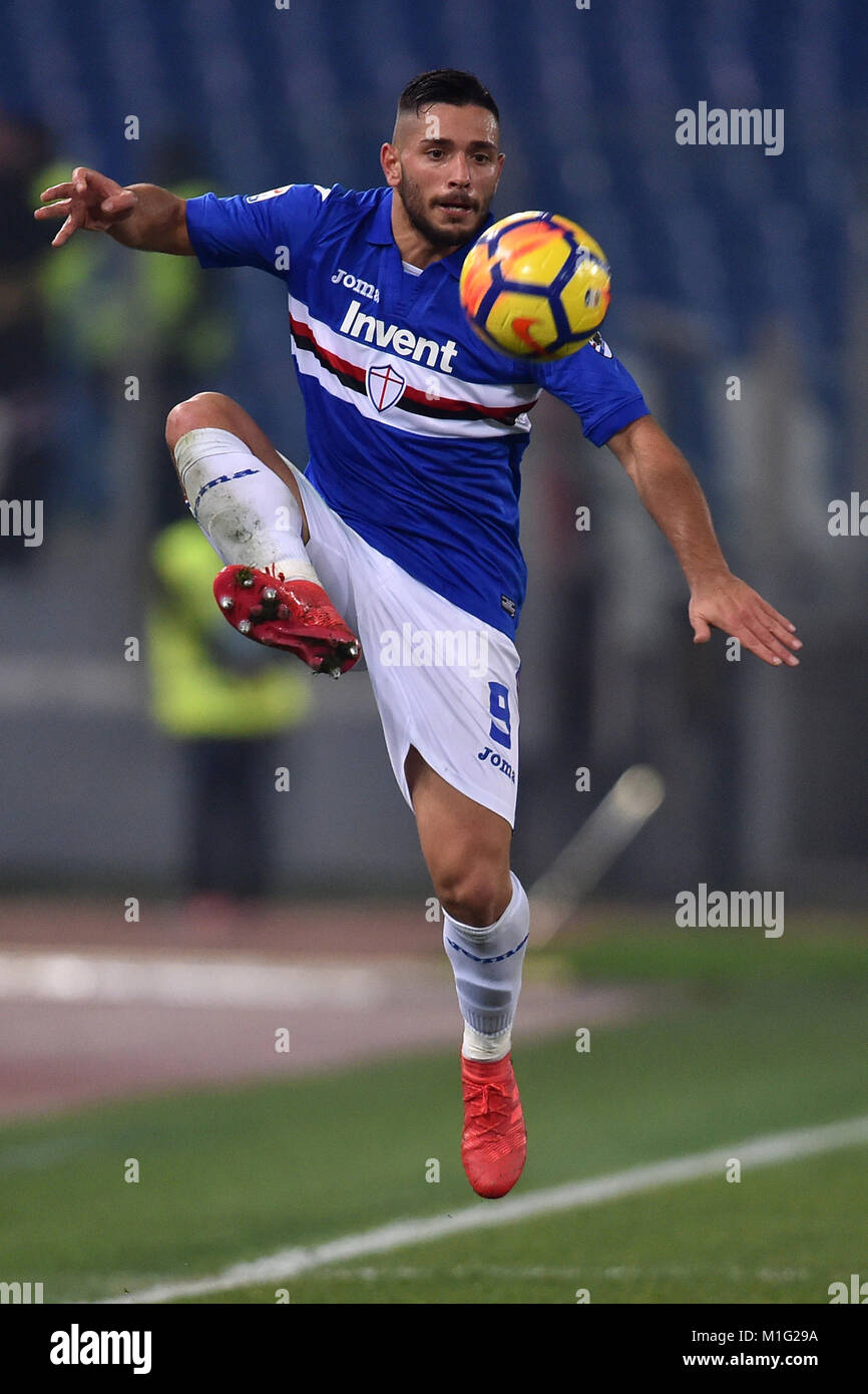 Gianluca Caprari Sampdoria Roma 28-01-2018 Stadio Olimpico Football ...