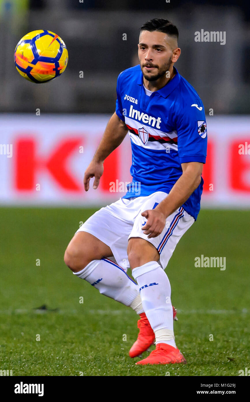Gianluca Caprari Sampdoria Roma 28-01-2018 Stadio Olimpico Football ...