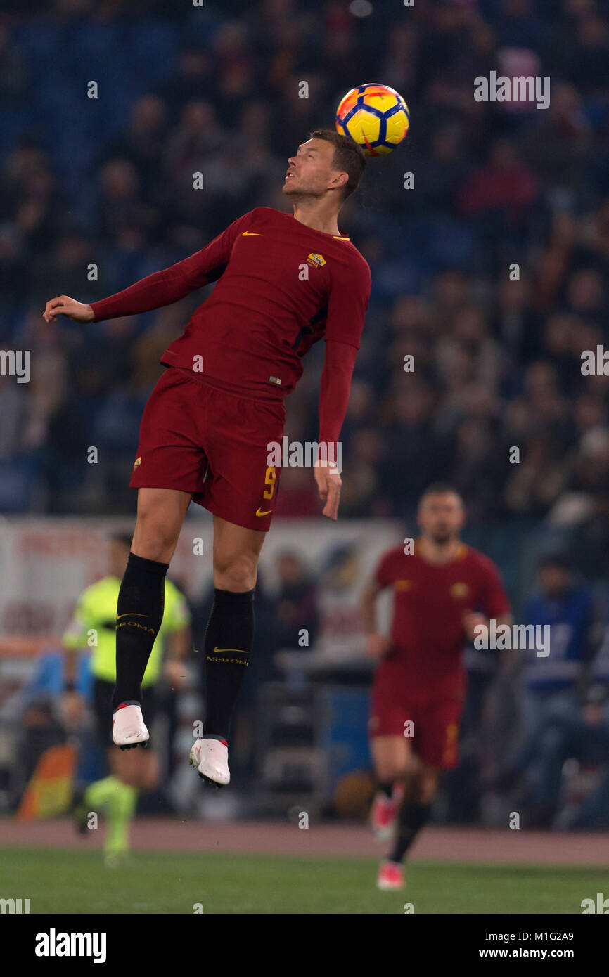 Edin Dzeko Roma Roma 28-01-2018 Stadio Olimpico Football Calcio Serie A ...
