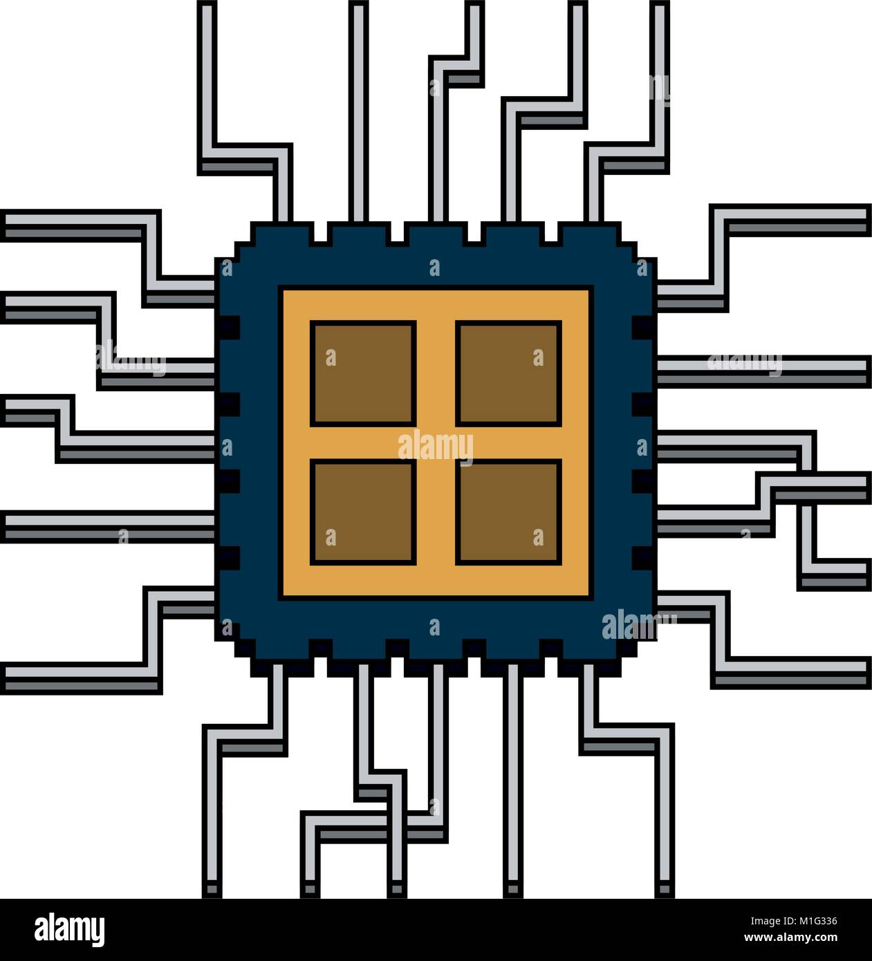 Technology transistor connection Stock Vector Images - Alamy