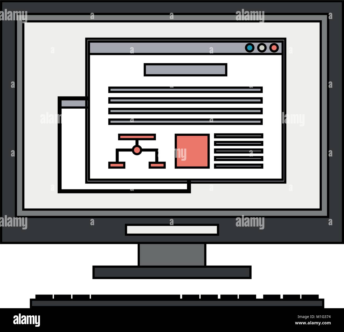 Computer screen on Stock Vector Image & Art - Alamy