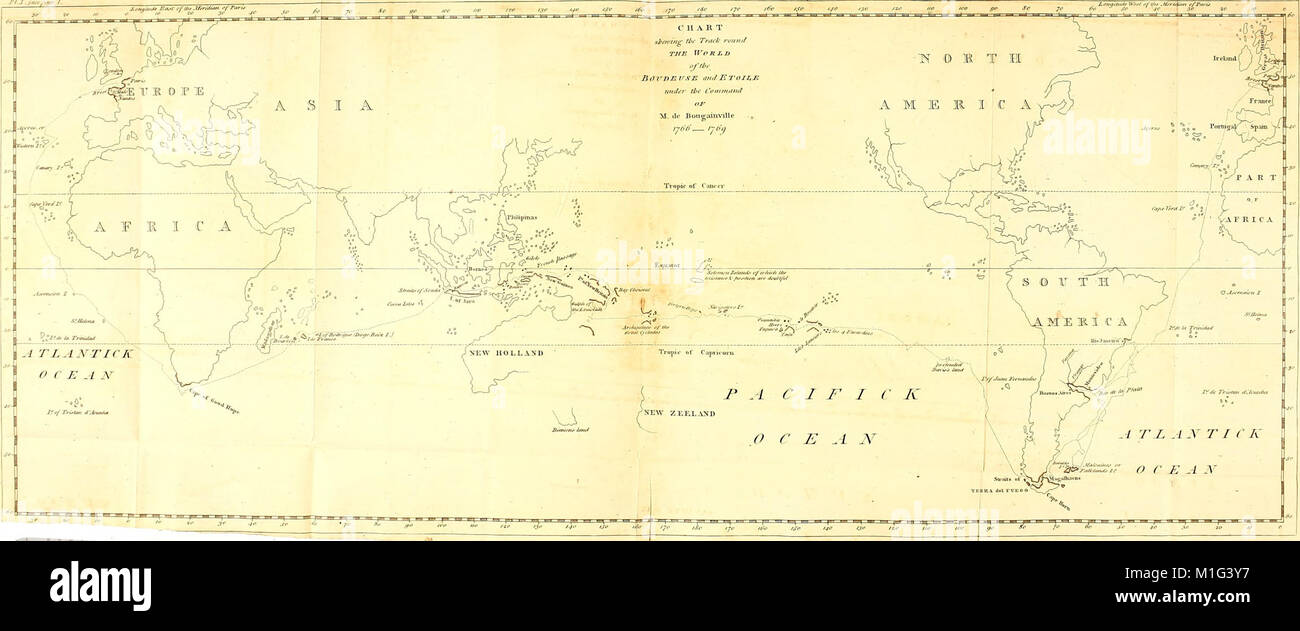 This 1772 account details a voyage around the world undertaken by order ...