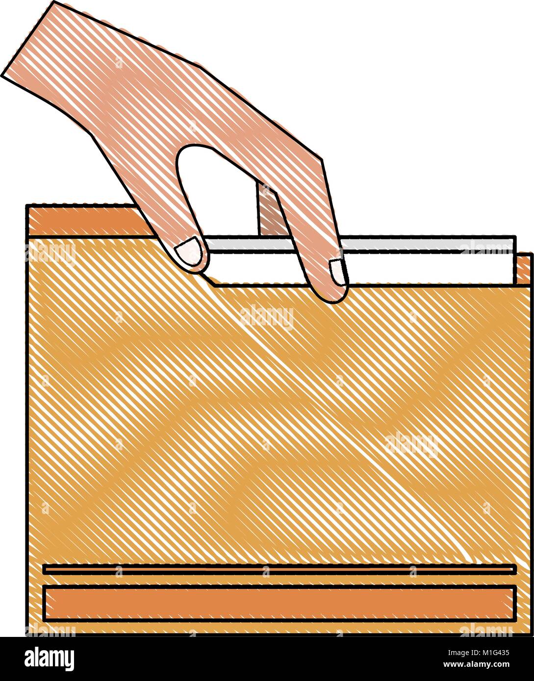 Hand holding Folder database symbol Stock Vector Image & Art - Alamy