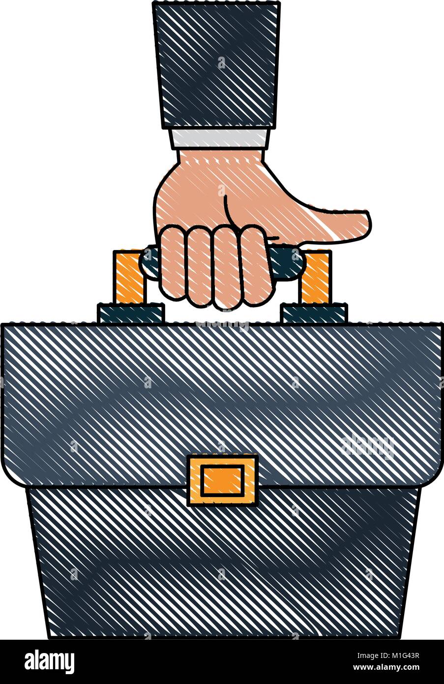 Hand with briefcase Stock Vector Image & Art - Alamy
