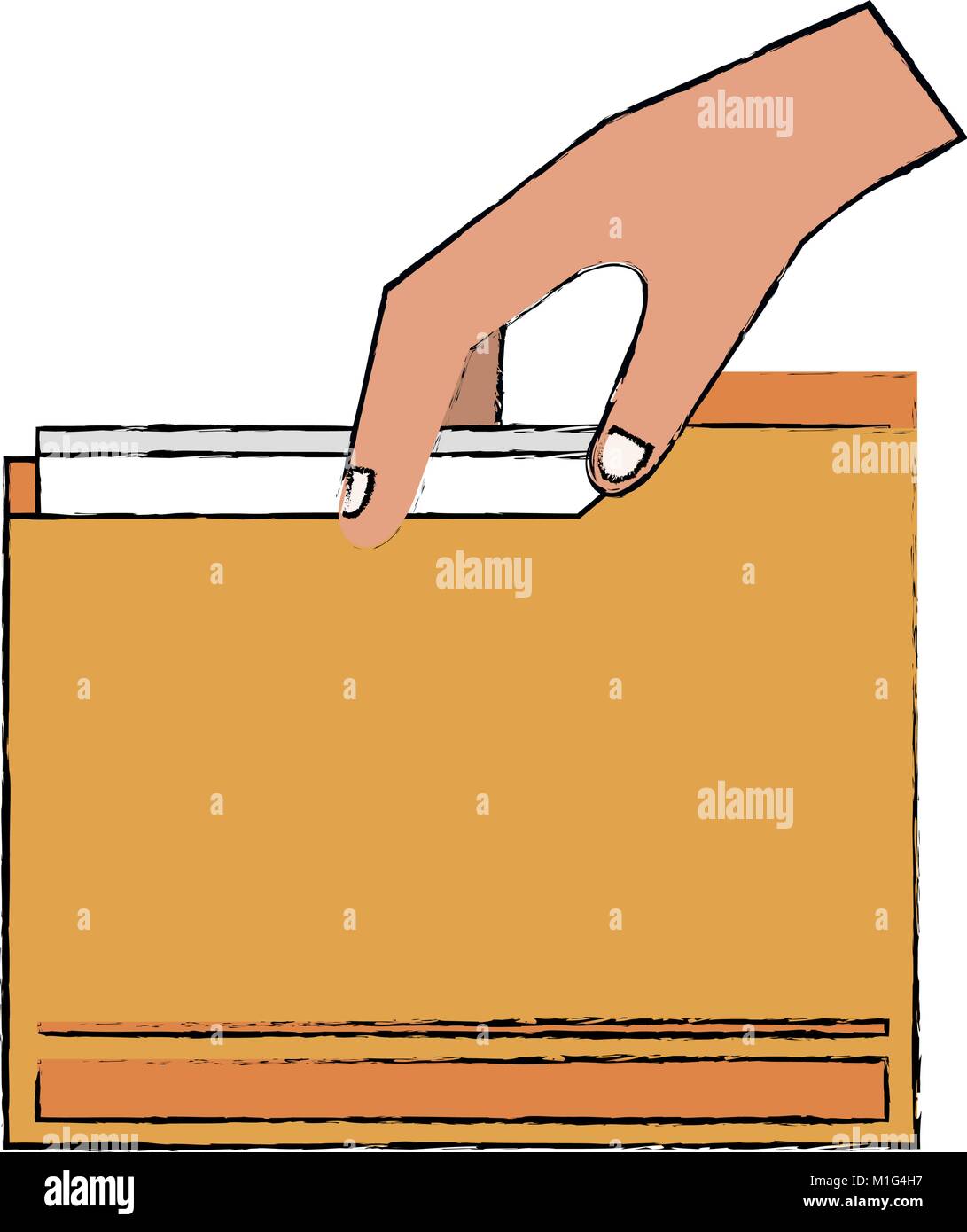 Hand holding Folder database symbol Stock Vector Image & Art - Alamy