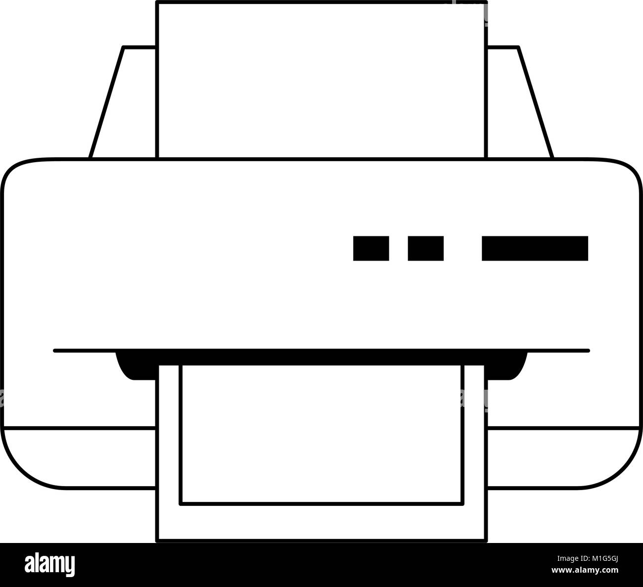 Printer device isolated Stock Vector Image & Art - Alamy