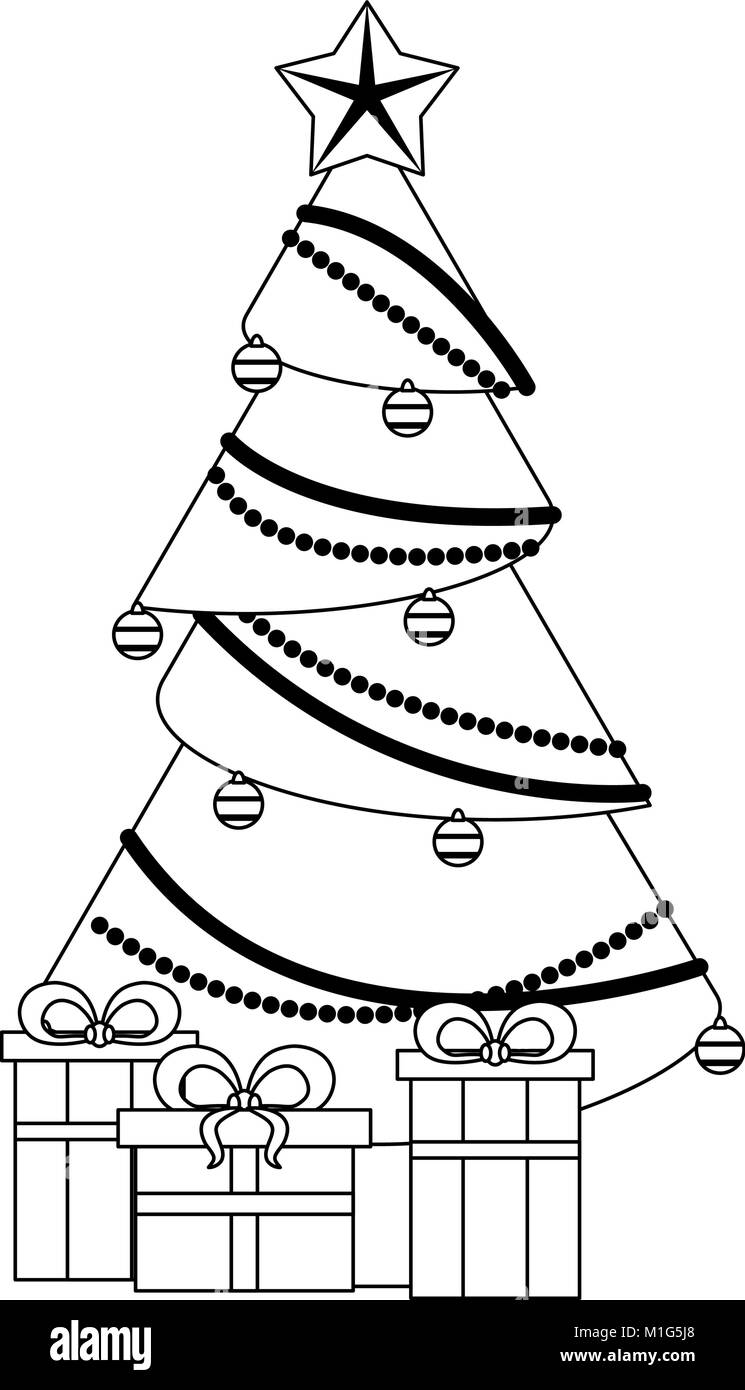 Christmas decor gifts winter Black and White Stock Photos & Images - Alamy