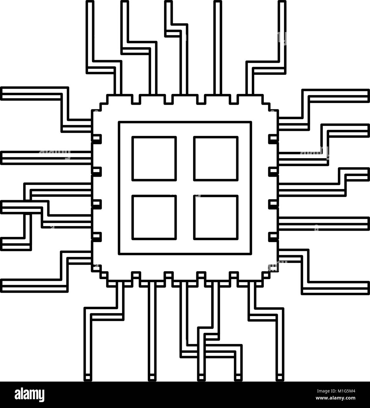 Board technology motherboard transistor Black and White Stock Photos ...