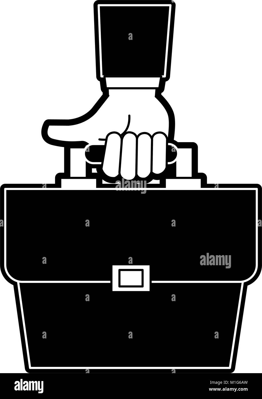 Hand with briefcase Stock Vector Image & Art - Alamy