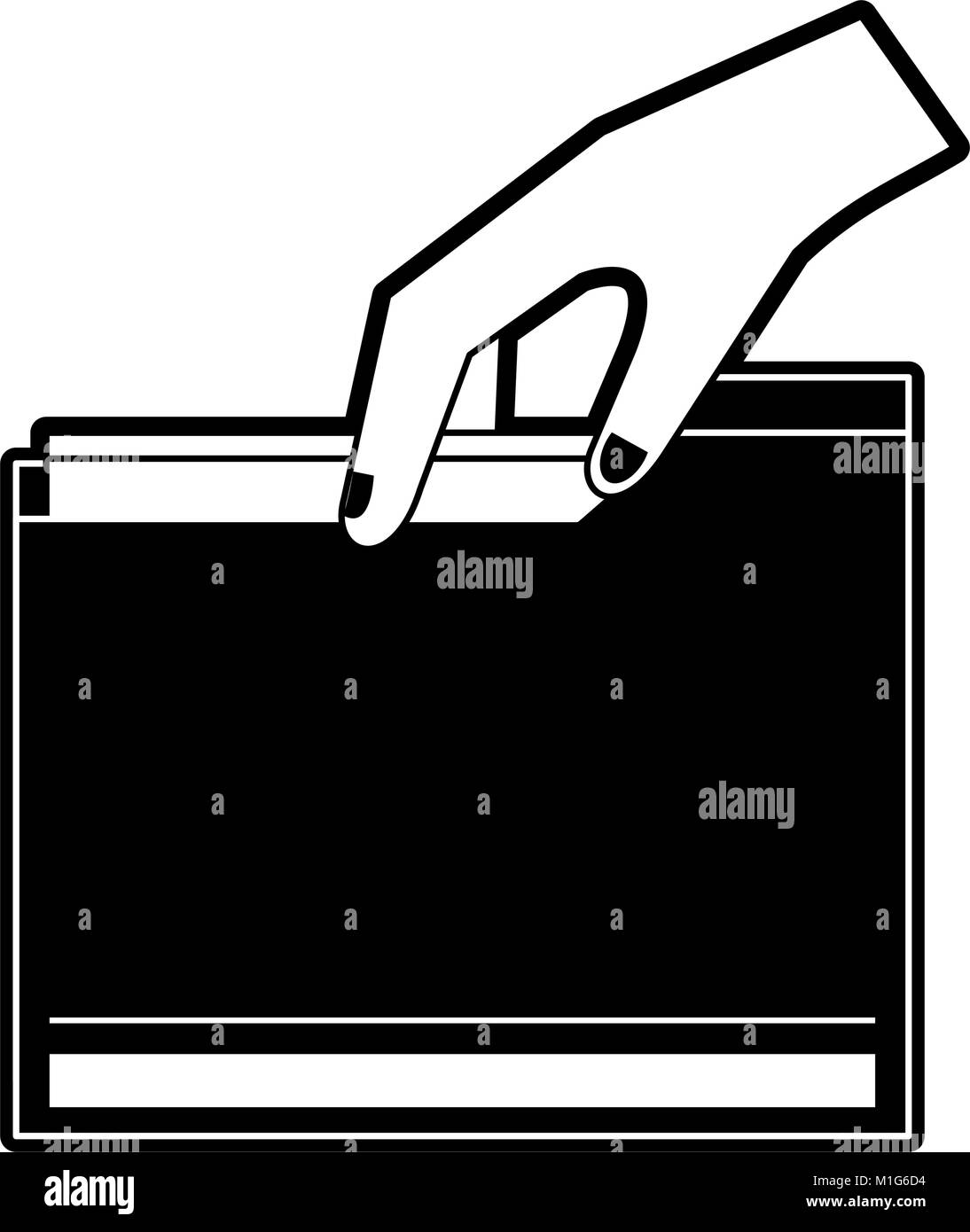 Hand holding Folder database symbol Stock Vector Image & Art - Alamy