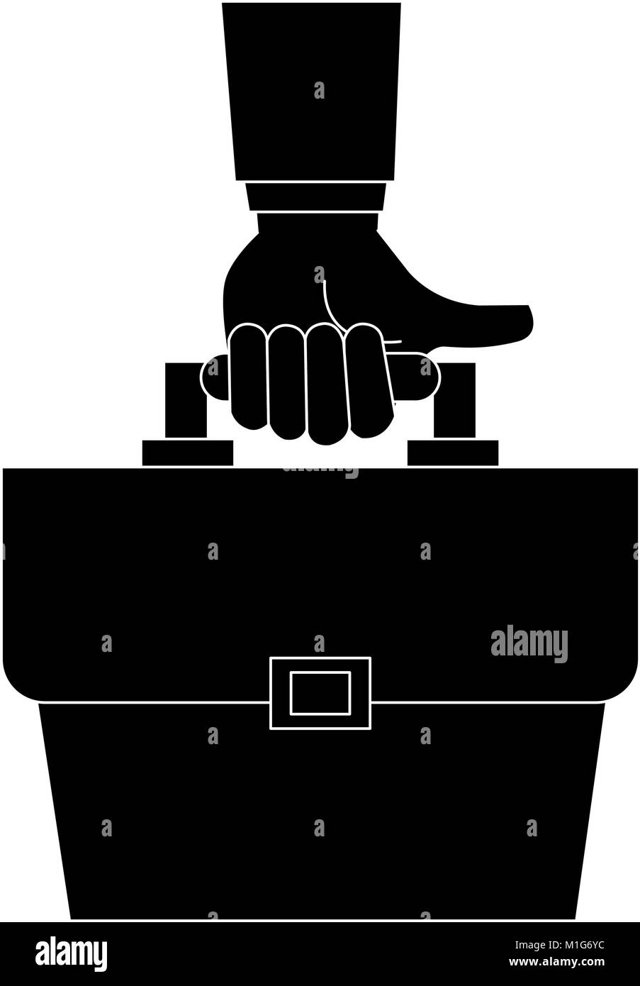 Hand with briefcase Stock Vector Image & Art - Alamy