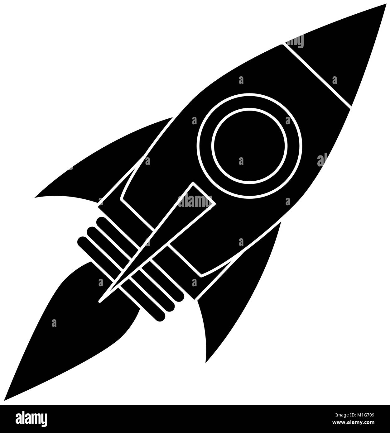 Rocket spaceship symbol Stock Vector Image & Art - Alamy