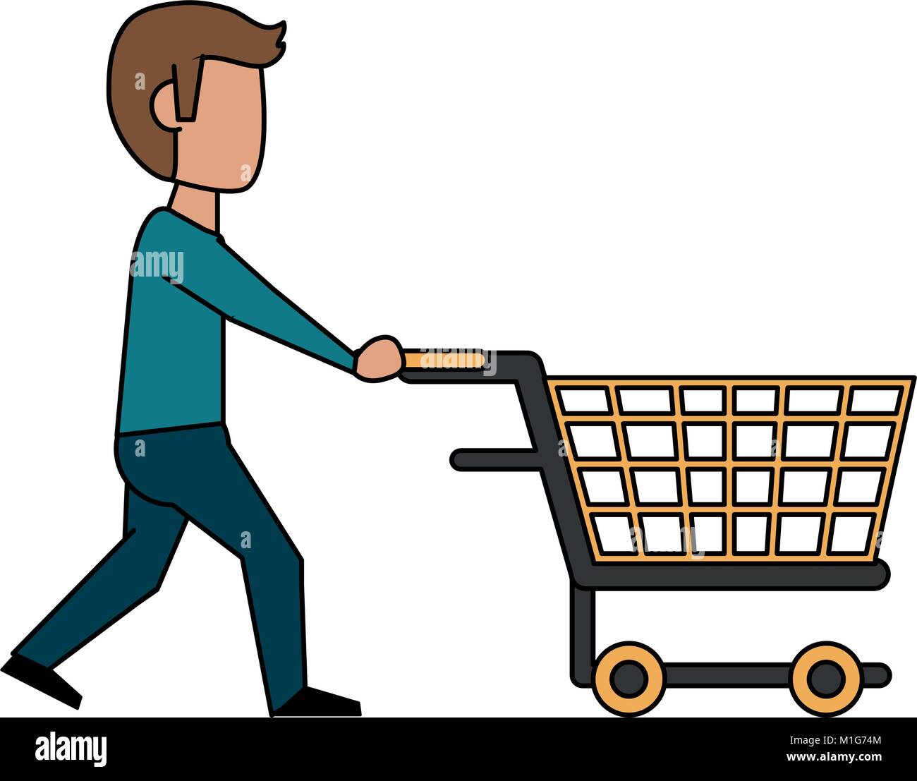 Pushcart man Stock Vector Images - Alamy