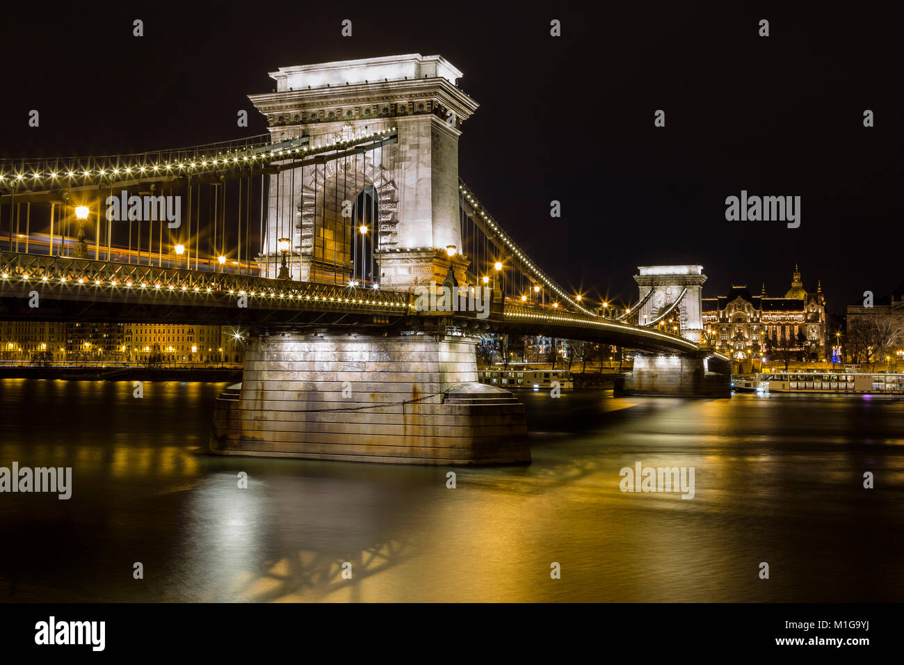 The Chain Bridge in Budapest Stock Photo - Alamy