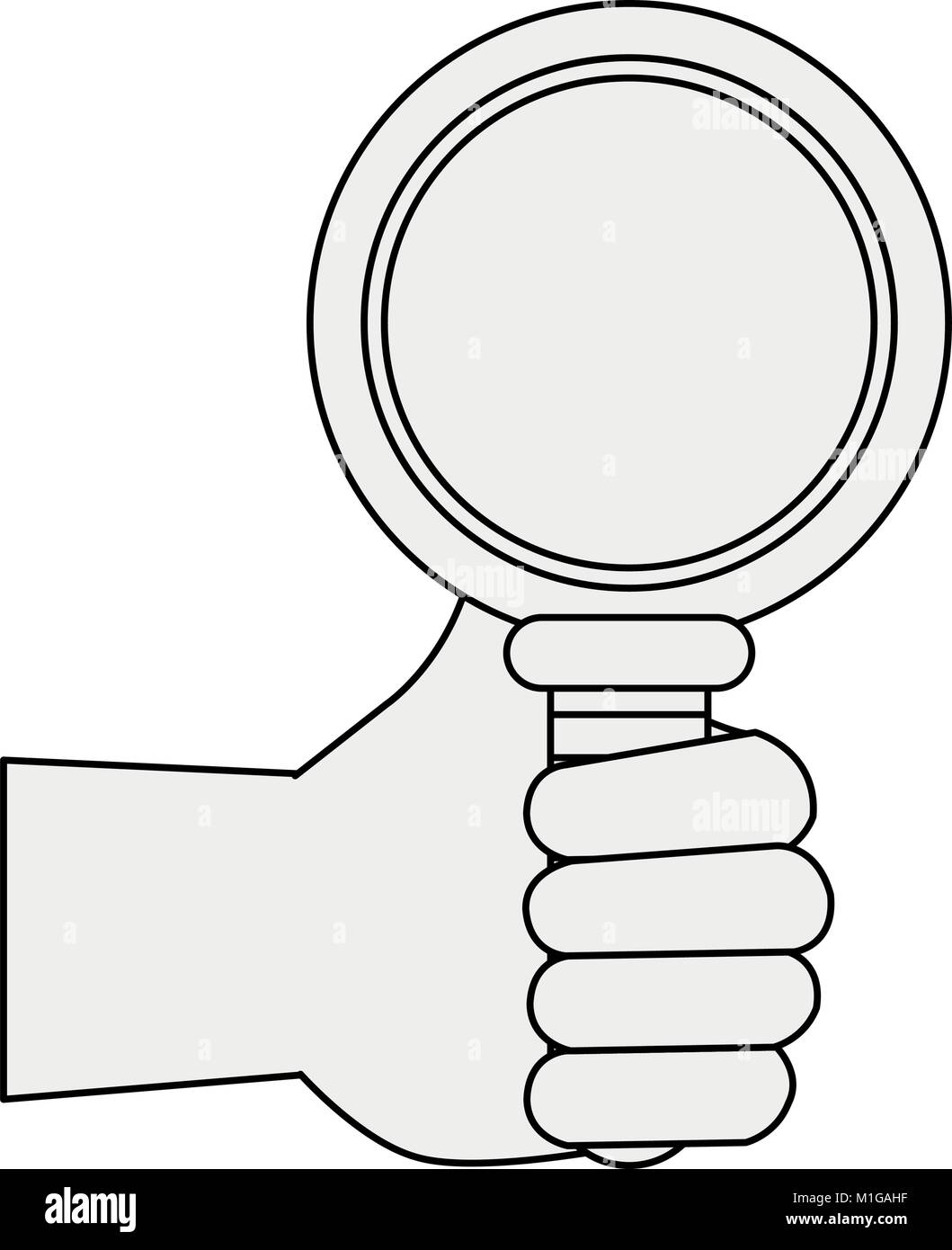 Hand with magnifying glass Stock Vector Image & Art - Alamy