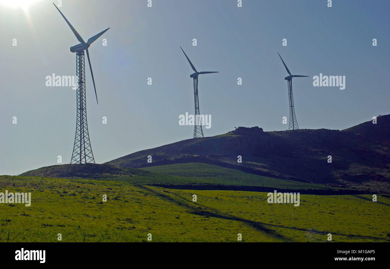 Wind energy in northern Sardinia Stock Photo - Alamy