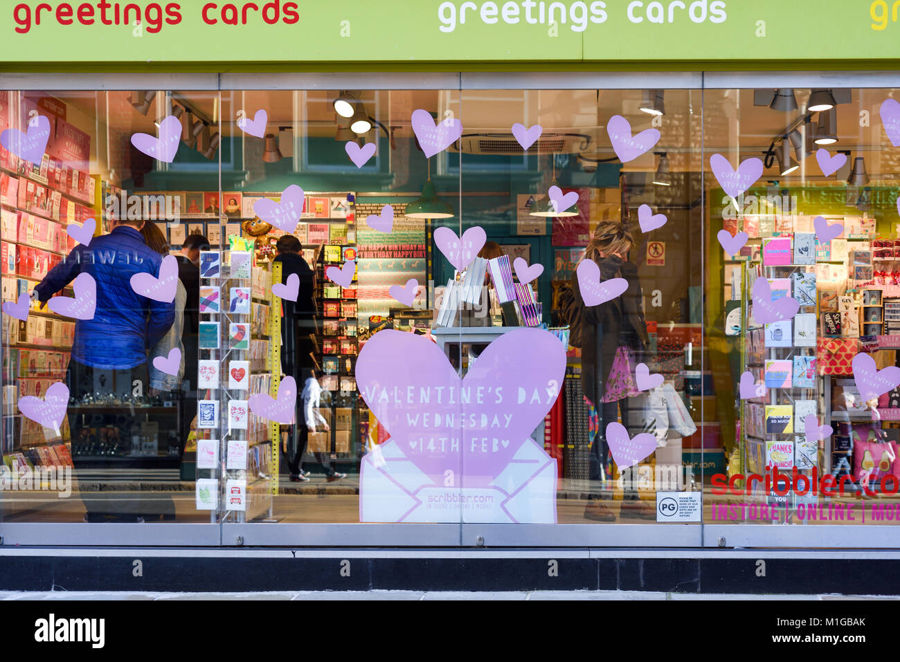 Valentines day shop window display hi-res stock photography and images ...
