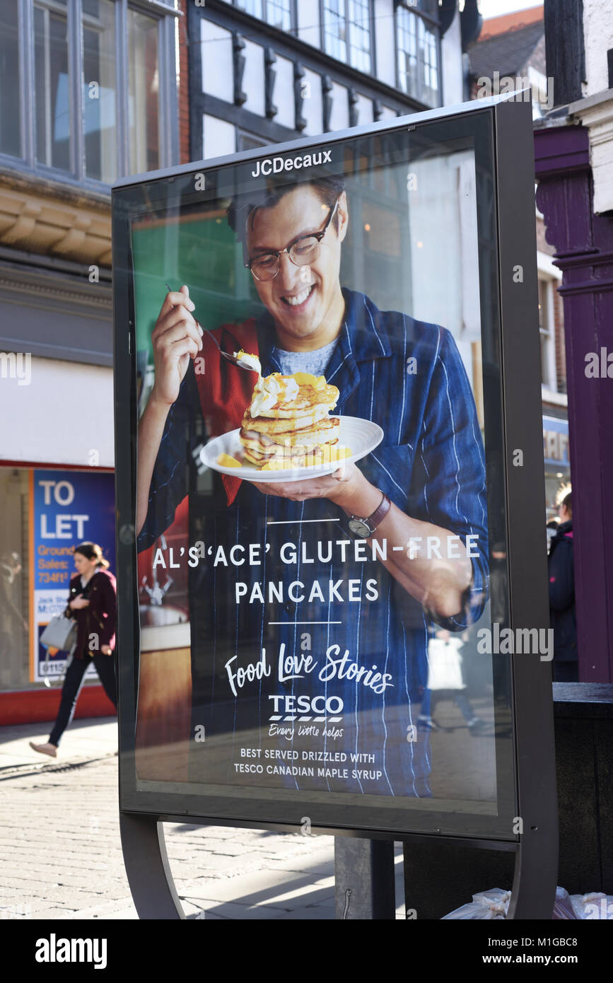 Advertising Poster boards In City Centre,UK Stock Photo - Alamy