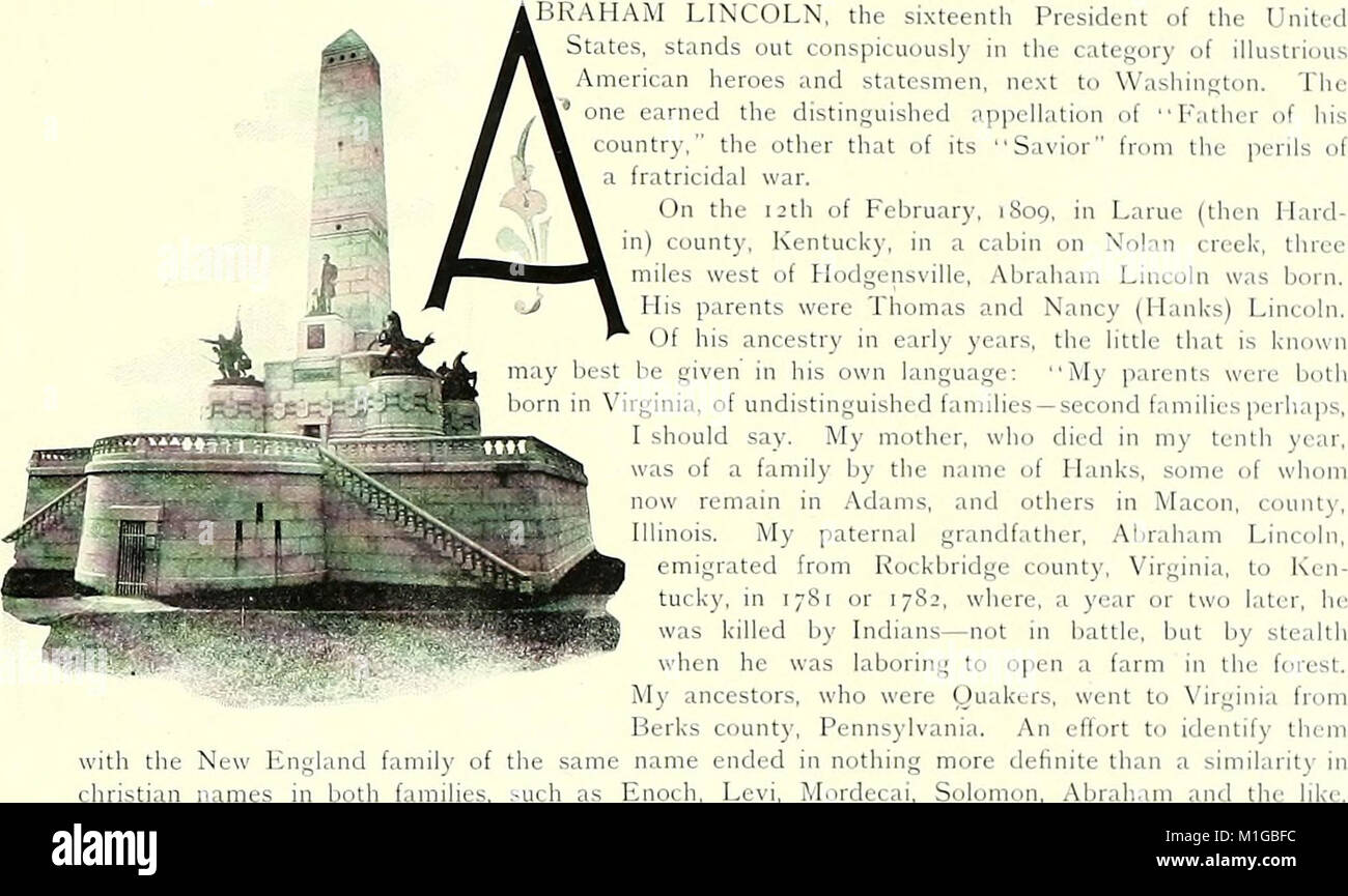This biography from 1895 covers the life and legacy of Abraham Lincoln ...