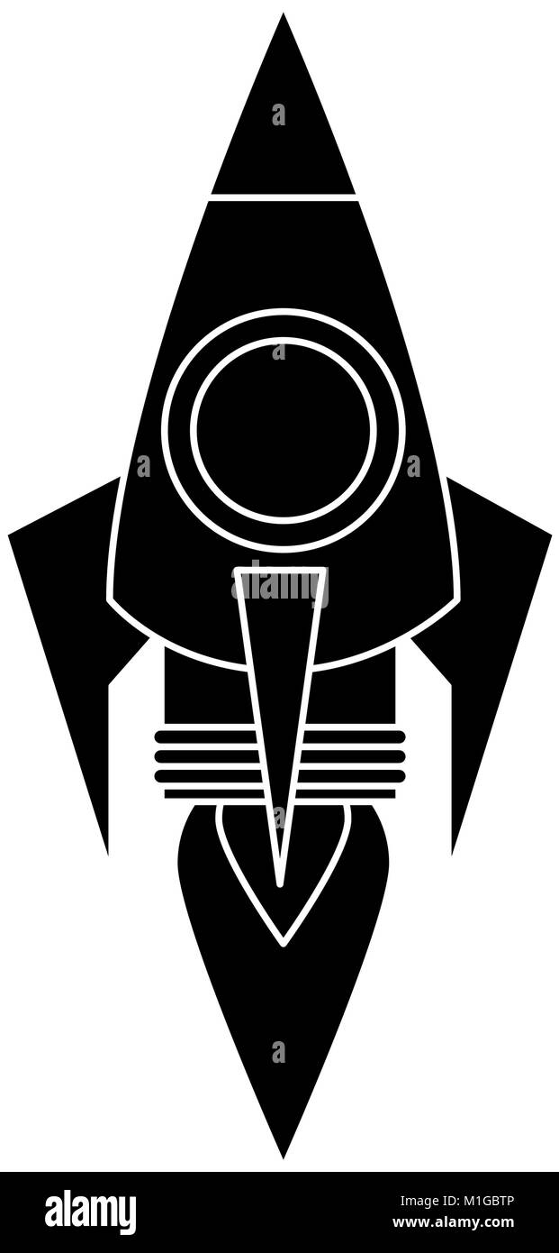 Rocket spaceship symbol Stock Vector Image & Art - Alamy