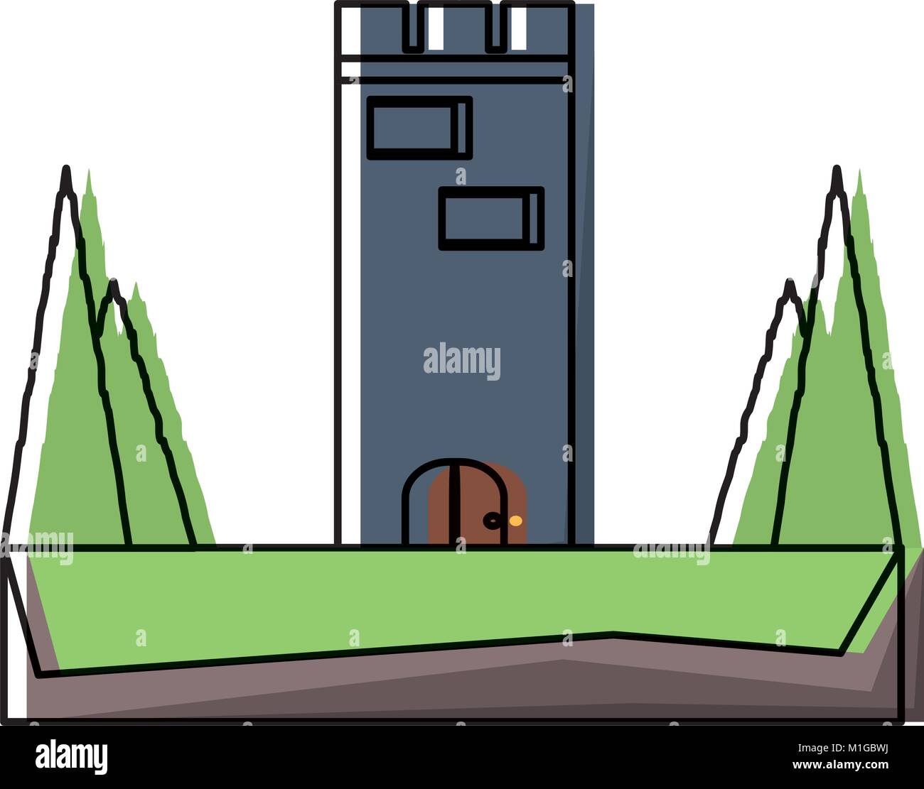 Medieval castle tower icon Stock Vector Image & Art - Alamy