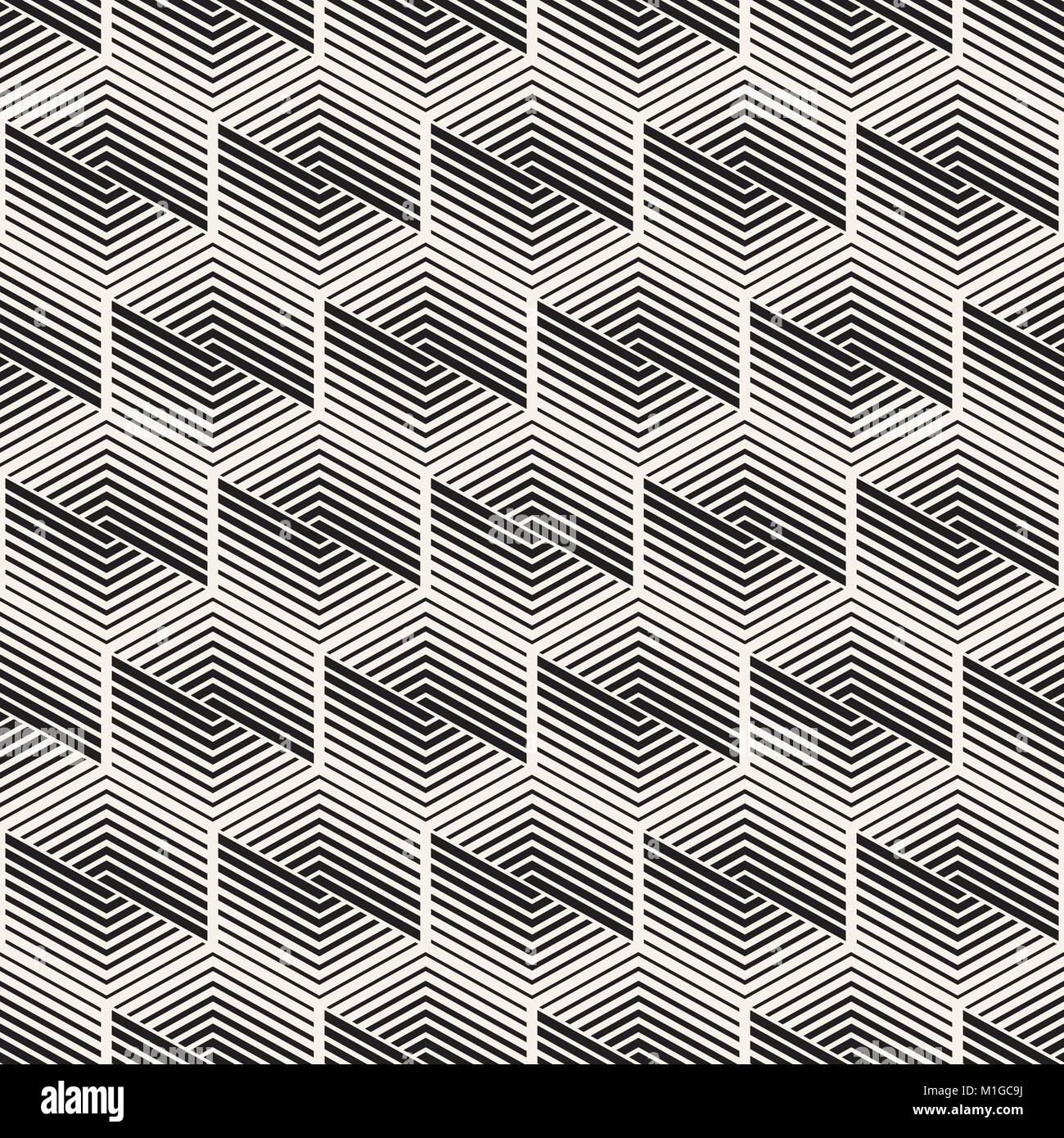 Vector seamless stripes pattern. Modern stylish texture with monochrome ...