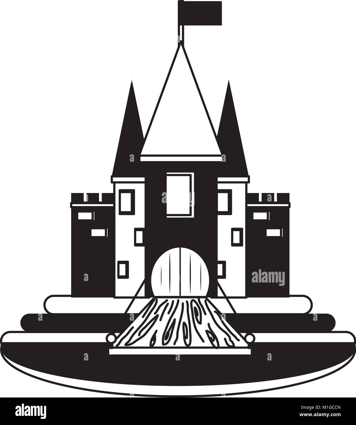 Medieval castle icon image Stock Vector Image & Art - Alamy