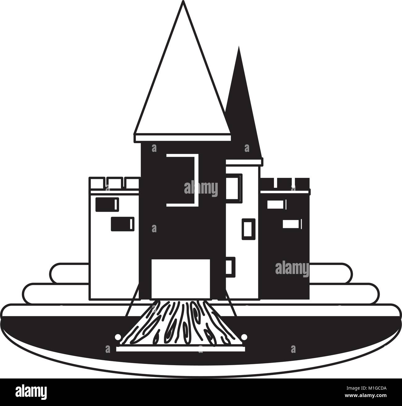 Medieval castle icon image Stock Vector Image & Art - Alamy