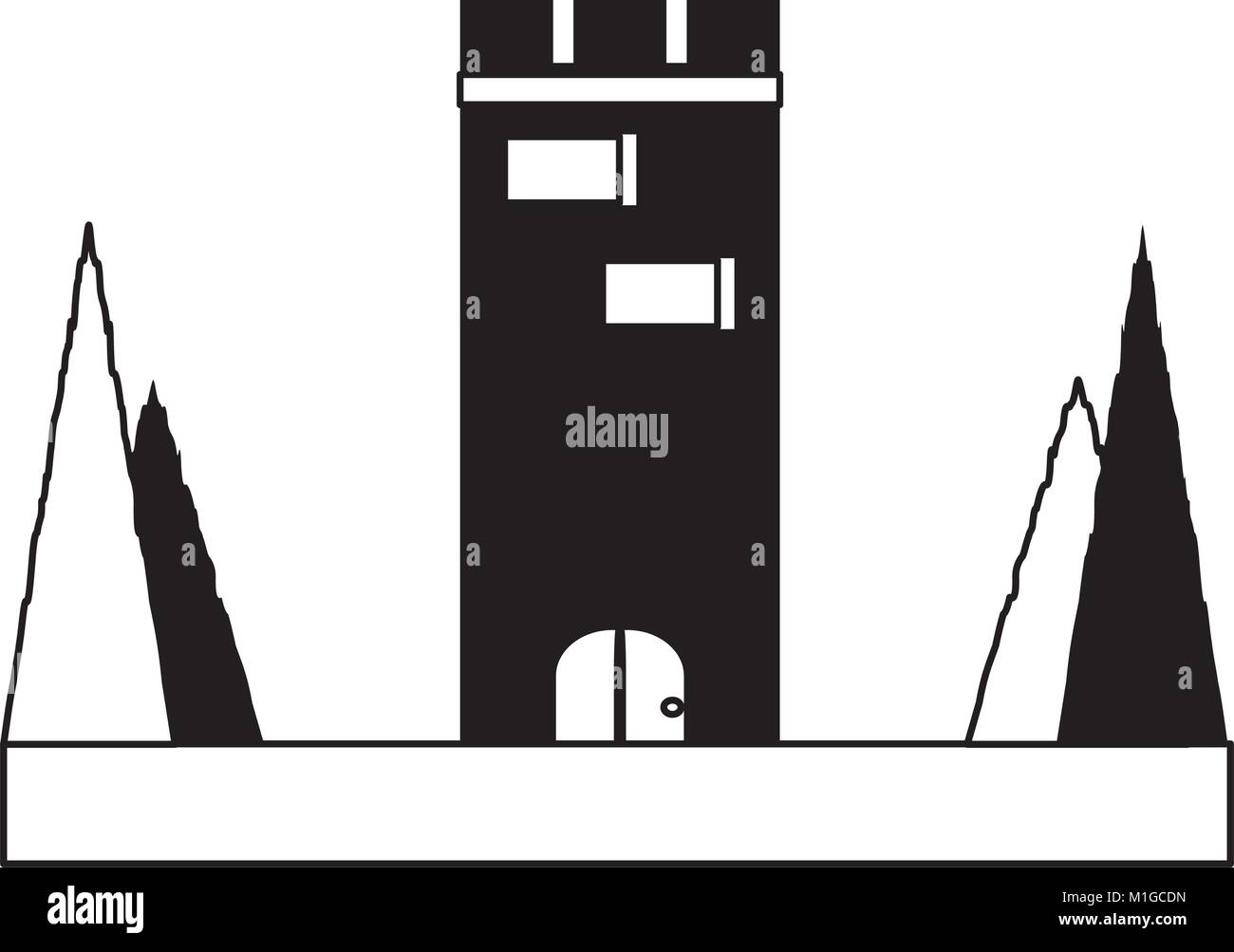 Medieval castle tower icon Stock Vector Image & Art - Alamy