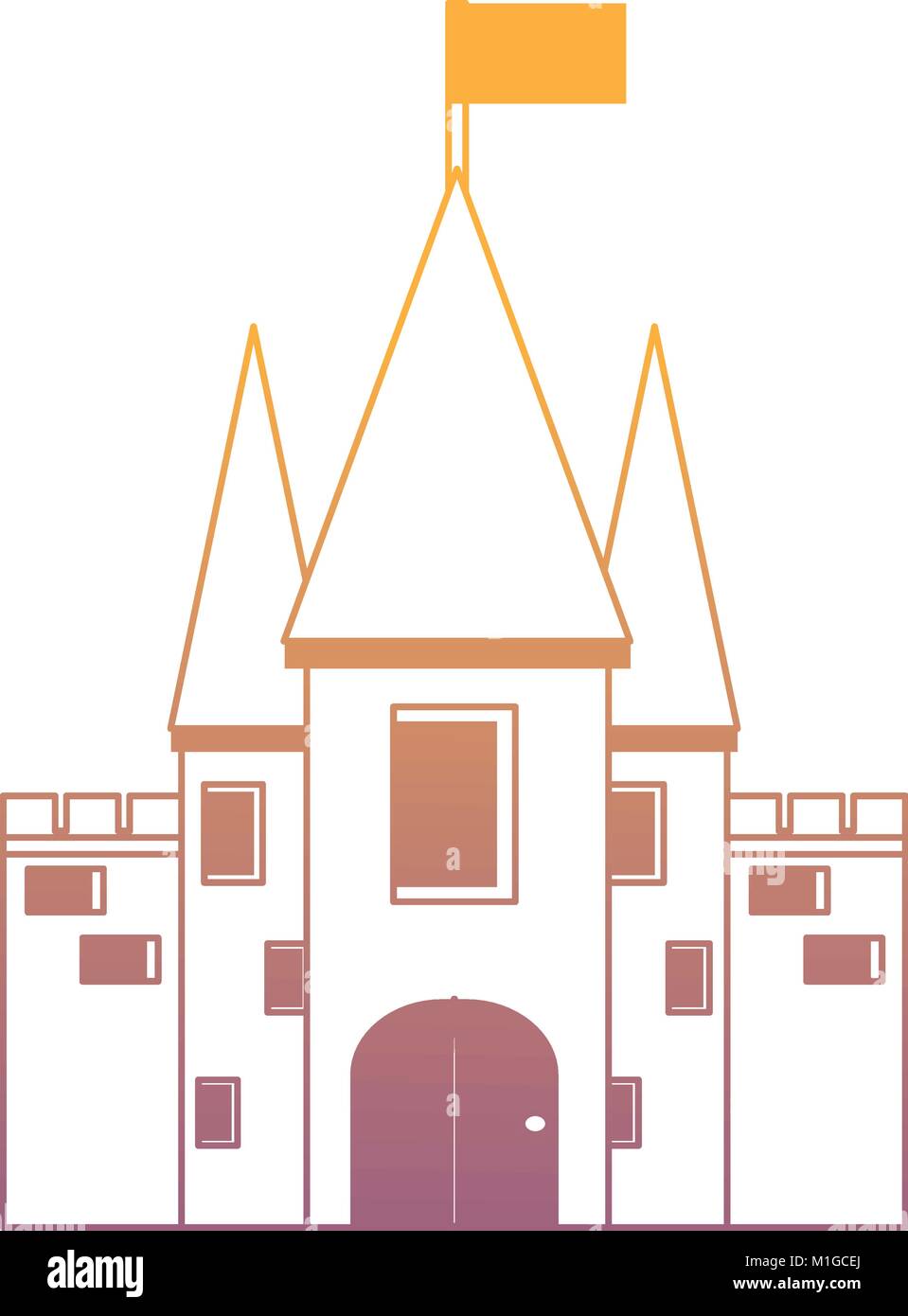 Medieval castle icon image Stock Vector Image & Art - Alamy