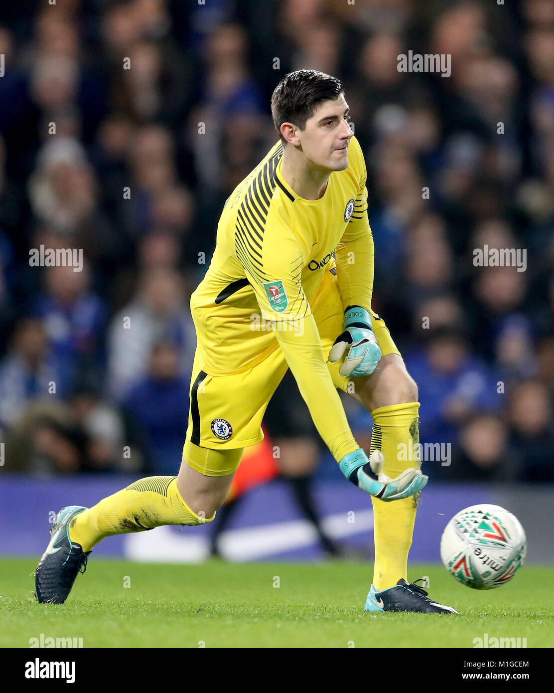 Chelsea goalkeeper Thibaut Courtois Stock Photo - Alamy