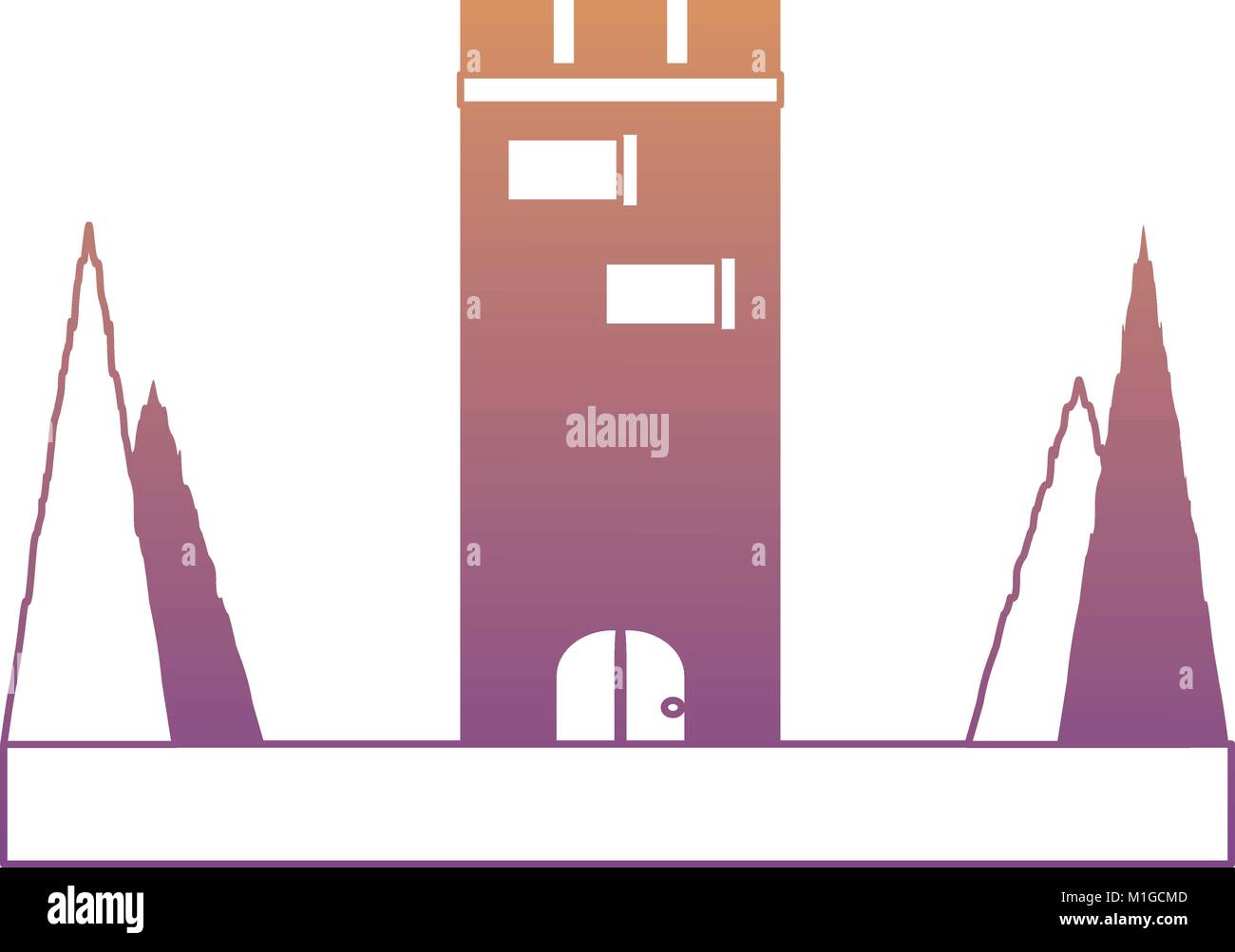 Medieval castle tower icon Stock Vector Image & Art - Alamy