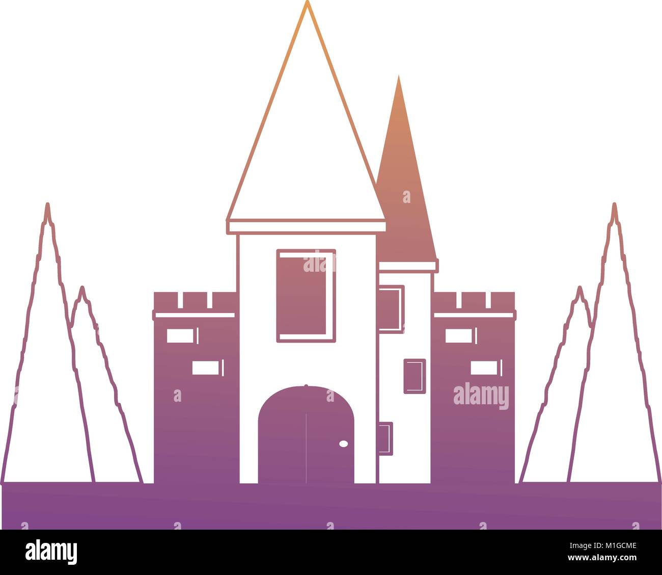 Medieval castle design Stock Vector Image & Art - Alamy