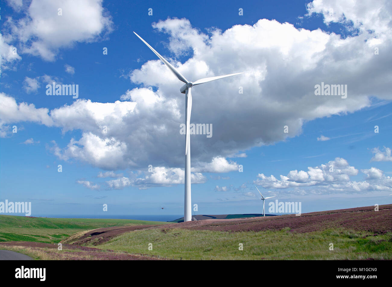 Wind Turbines,Innerwick, Scottish Borders Stock Photo - Alamy