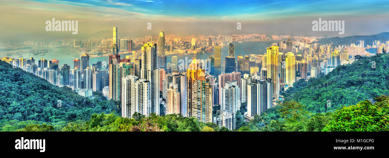 Panorama victoria peak view center hi-res stock photography and images ...