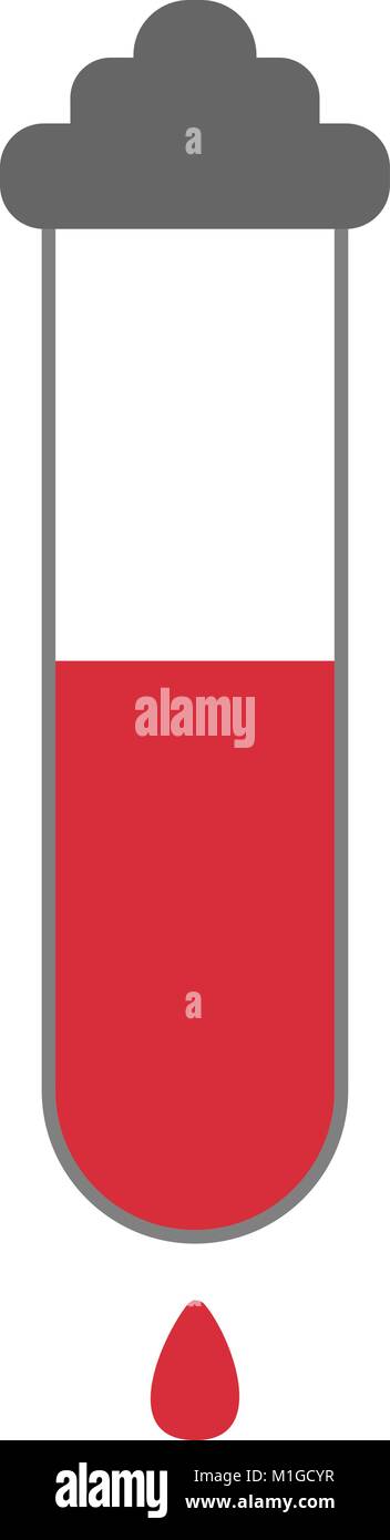 Flat style, blood sample vector icon illustration Stock Vector Image ...