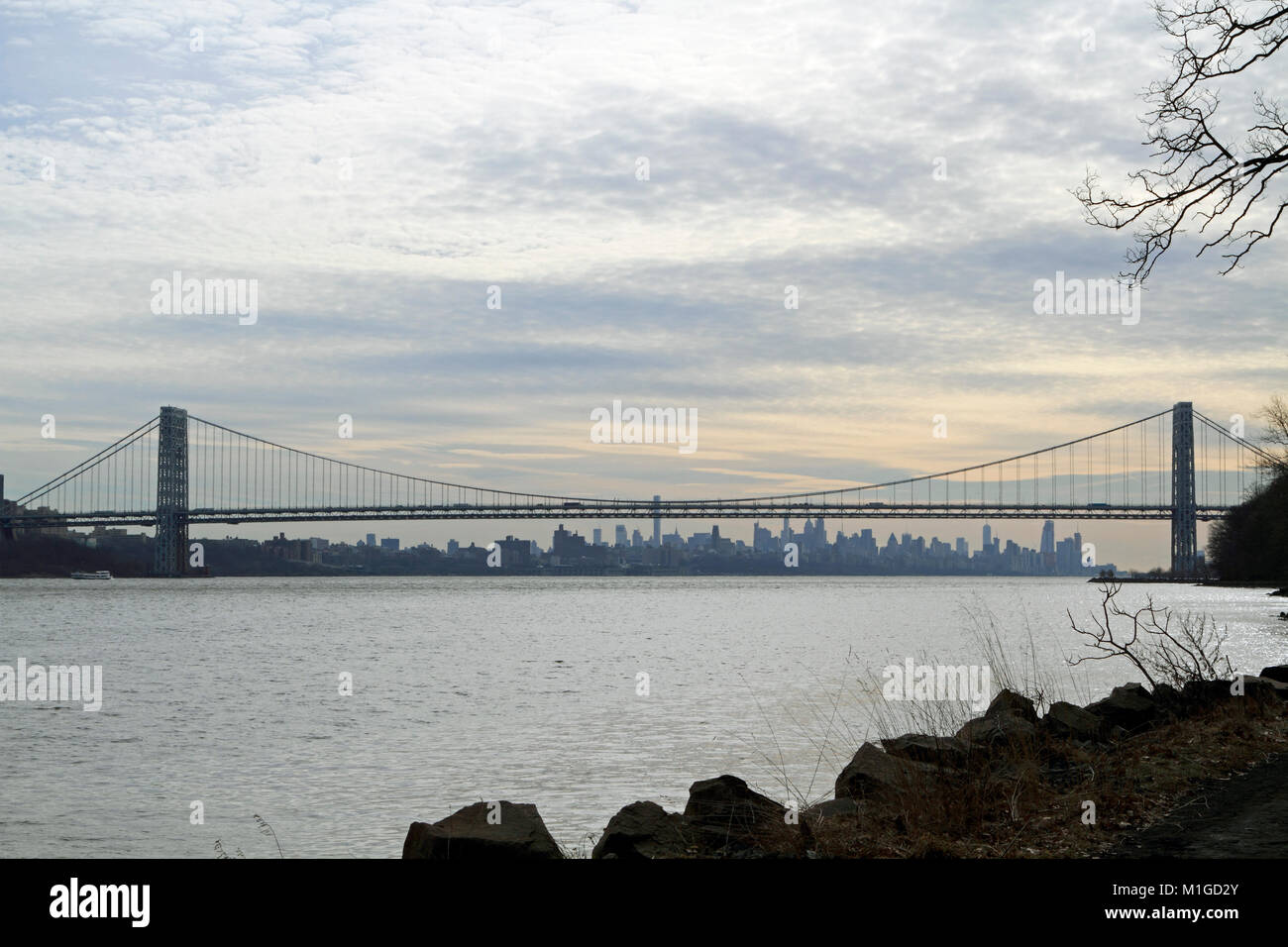 The George Washington Bridge as seen from New Jersey Stock Photo - Alamy