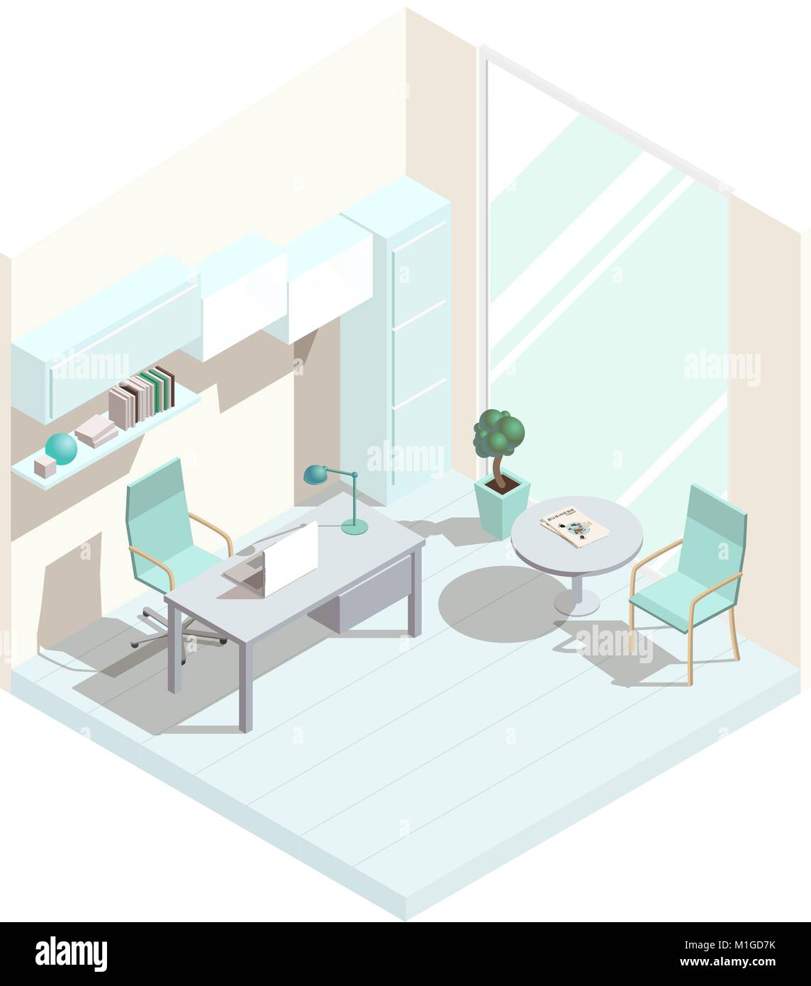 Office interior concept Stock Vector Images - Alamy