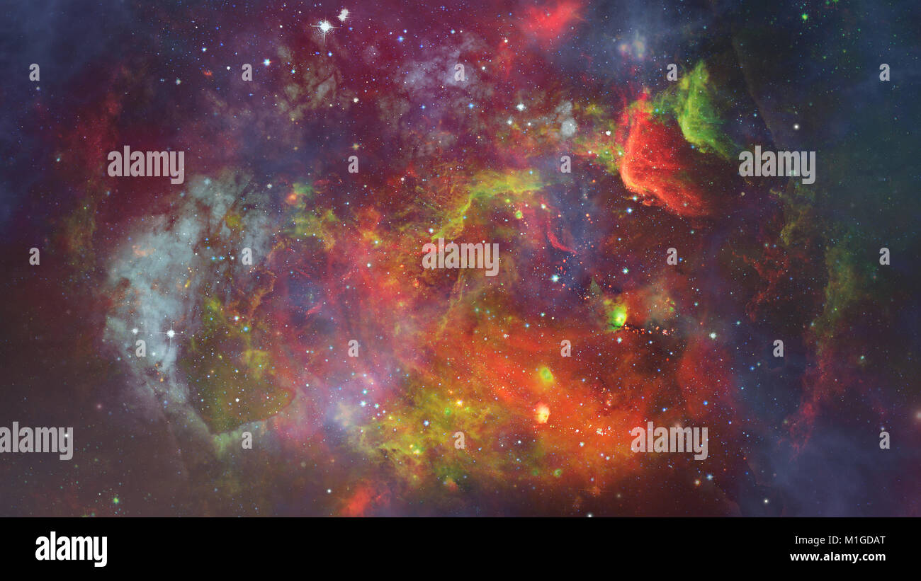 Nebula and galaxy in space. Elements of this image furnished by NASA ...