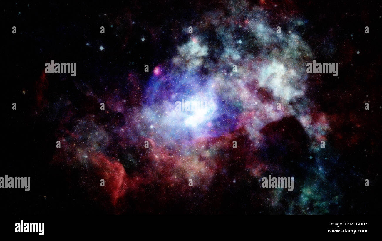 Nebula and stars in outer space. Elements of this image furnished by ...