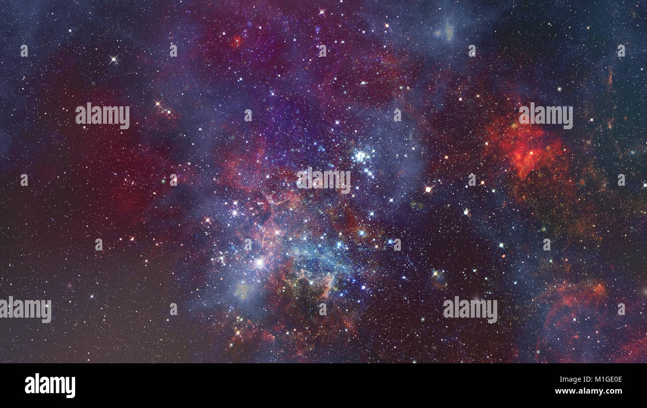 Colorful space nebula. Elements of this image furnished by NASA Stock ...