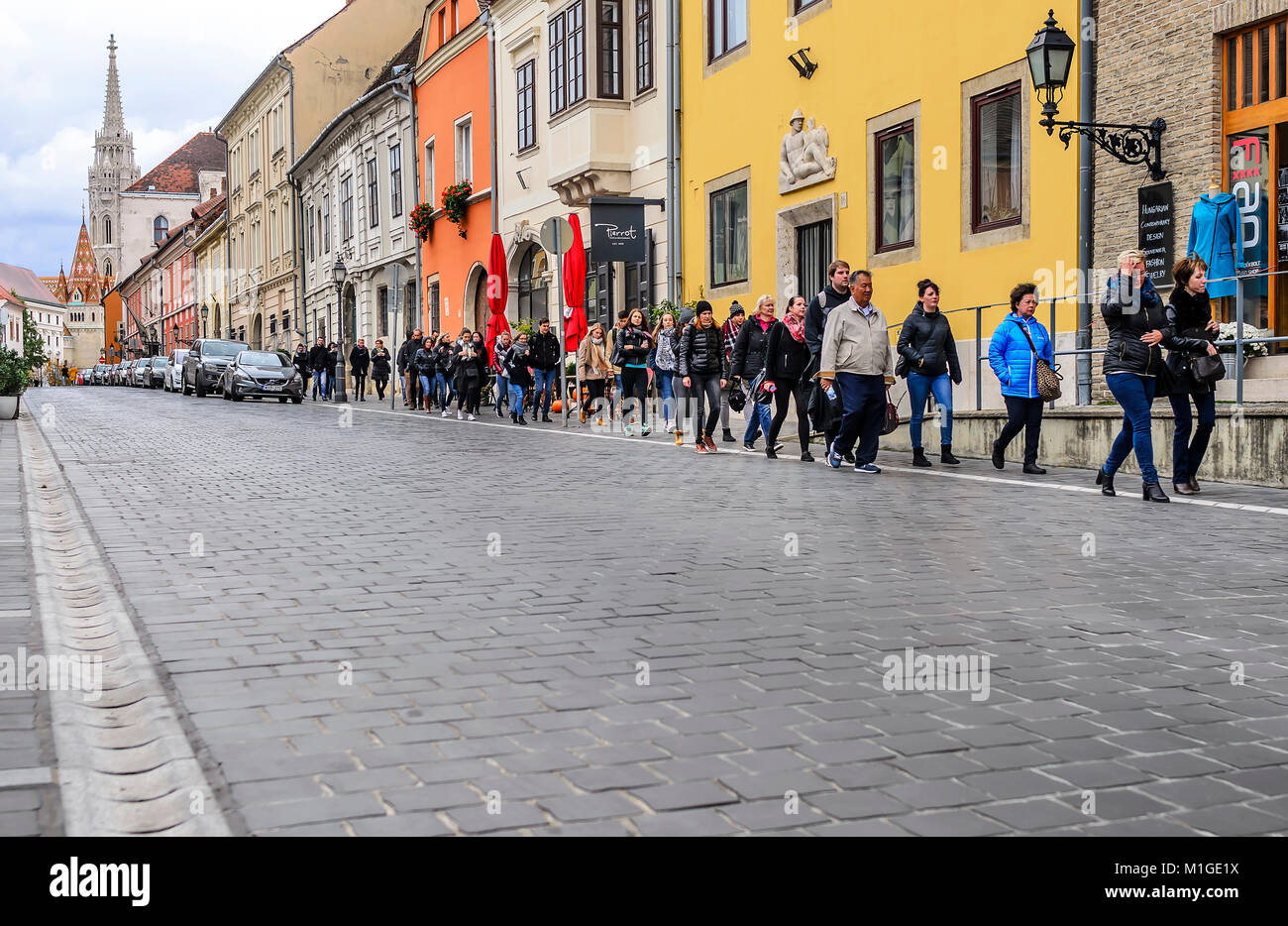 Tourist streets in Budapest, Hungary Stock Photo - Alamy