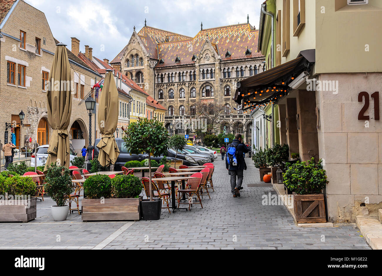 Tourist streets in Budapest, Hungary Stock Photo - Alamy