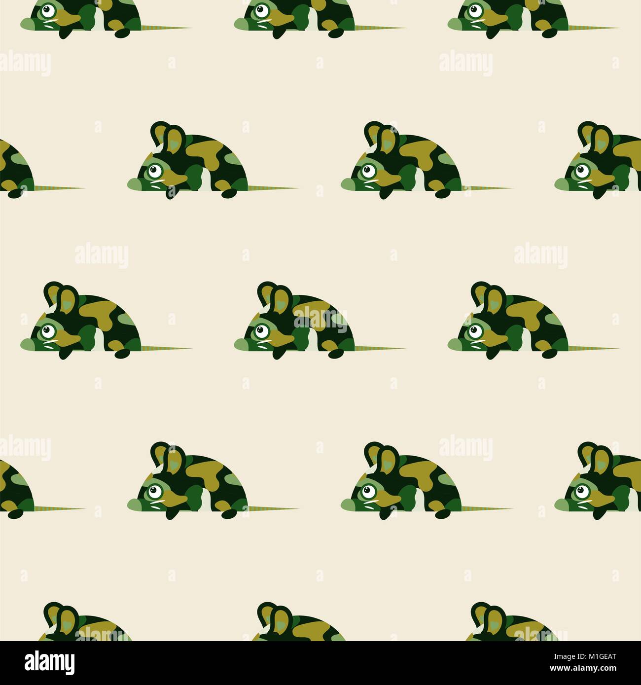 Cute camo mice design seamless vector pattern Stock Vector Image & Art ...