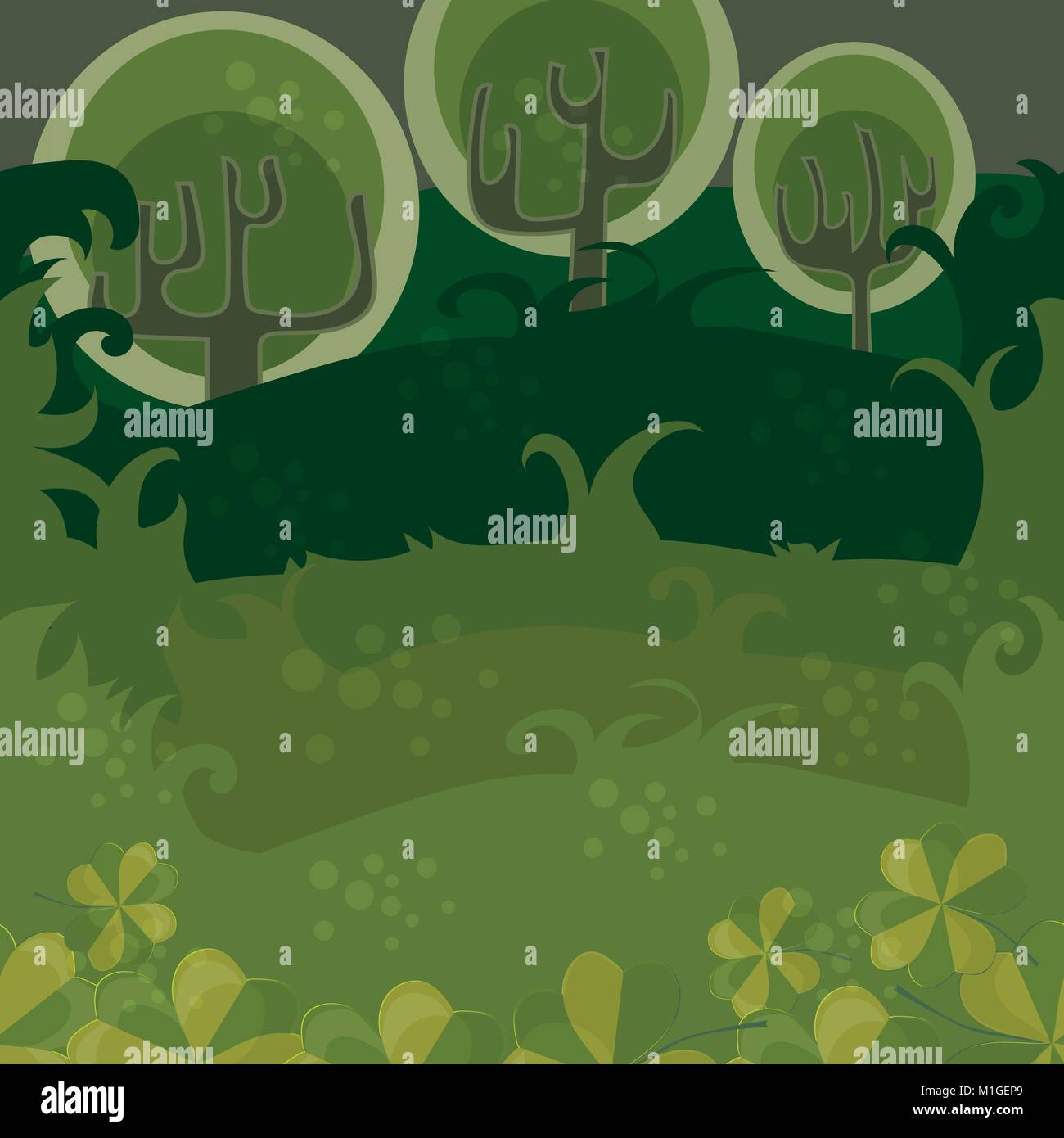 Forest of magic. Moving trees. Vector picture Stock Vector Image & Art ...