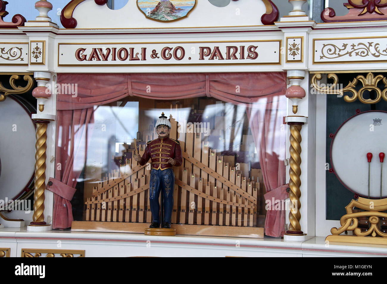 Band Organ on display with The Carousel in Geelong Stock Photo - Alamy