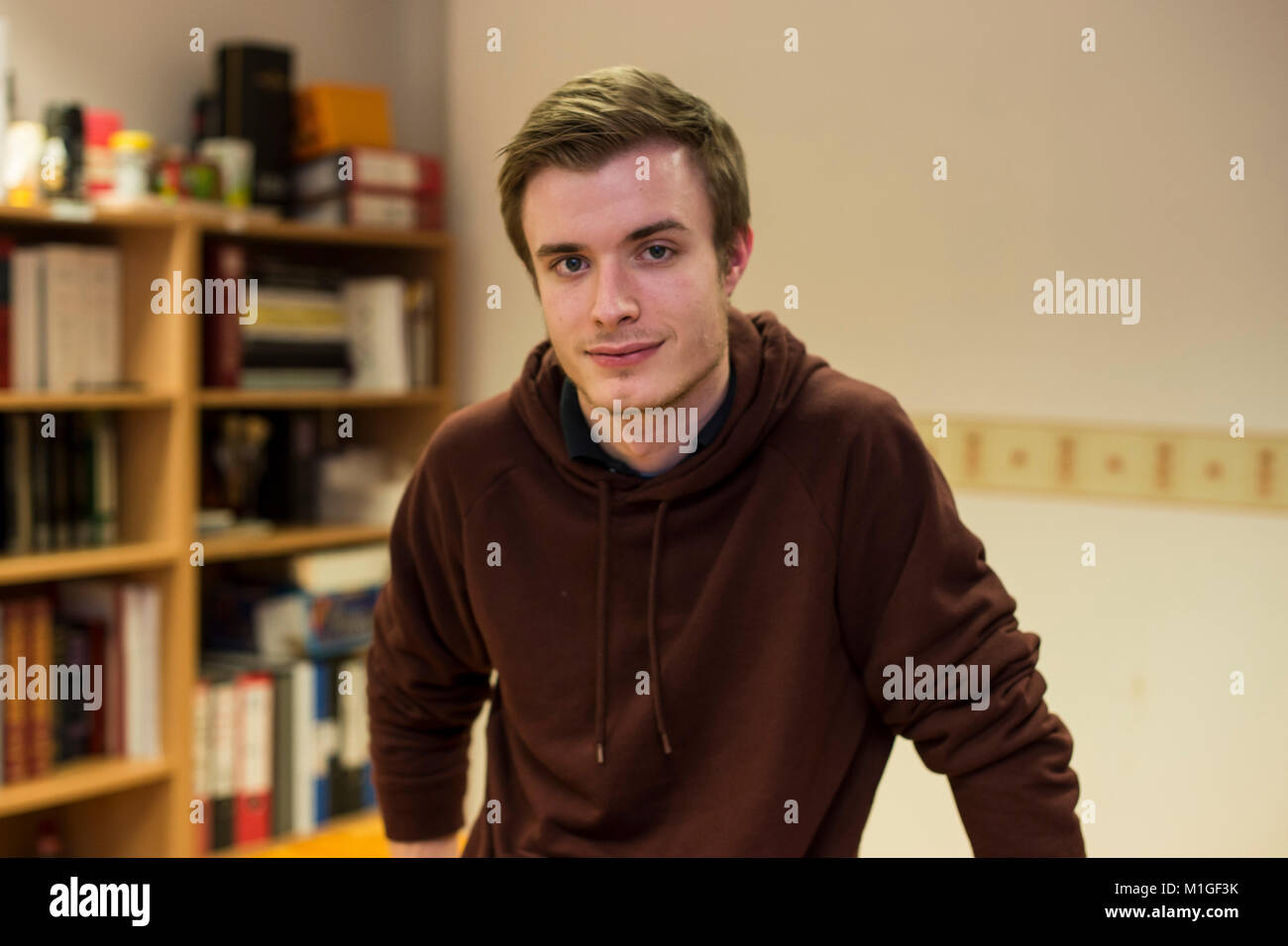 Liam Allan, 22, at his solicitor's office in Croydon, as the student ...