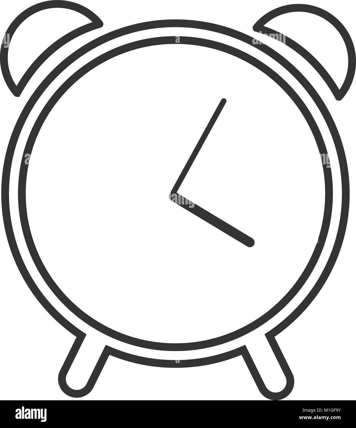 Clock line icon in Black and White Stock Photos & Images - Alamy