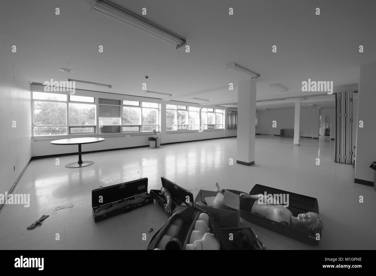 Moved inside Black and White Stock Photos & Images - Alamy